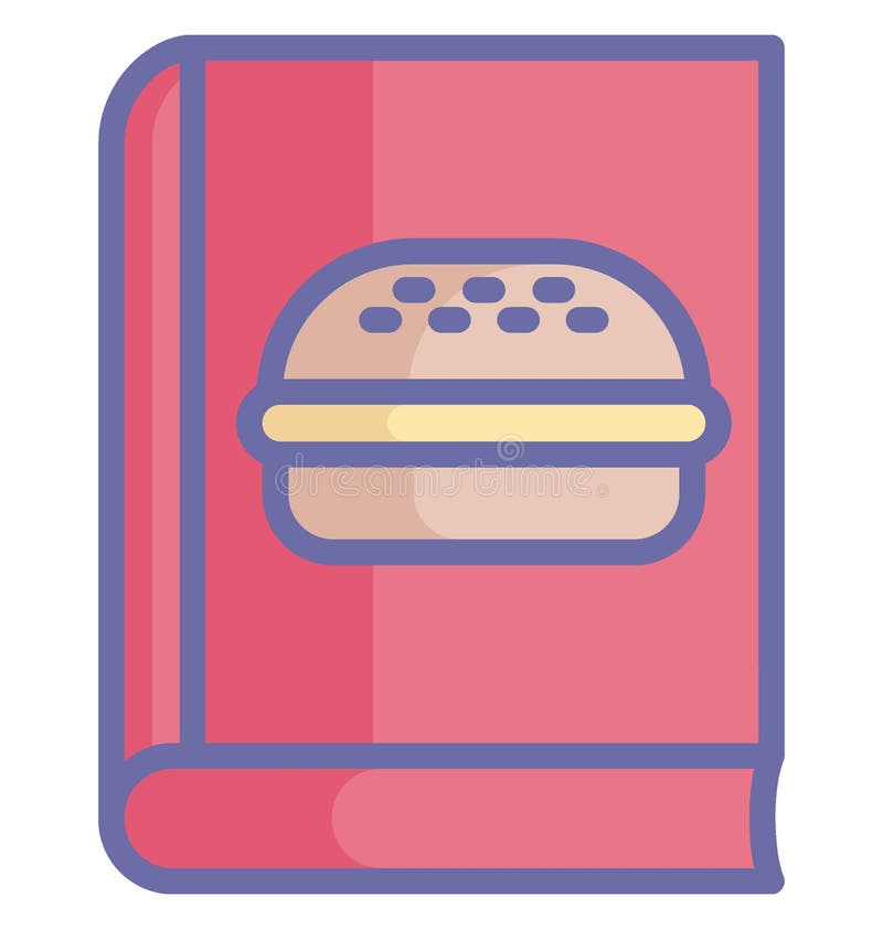 Basic RGB Burger Recipe Isolated Vector Icon Which Can Easily Modify or ...