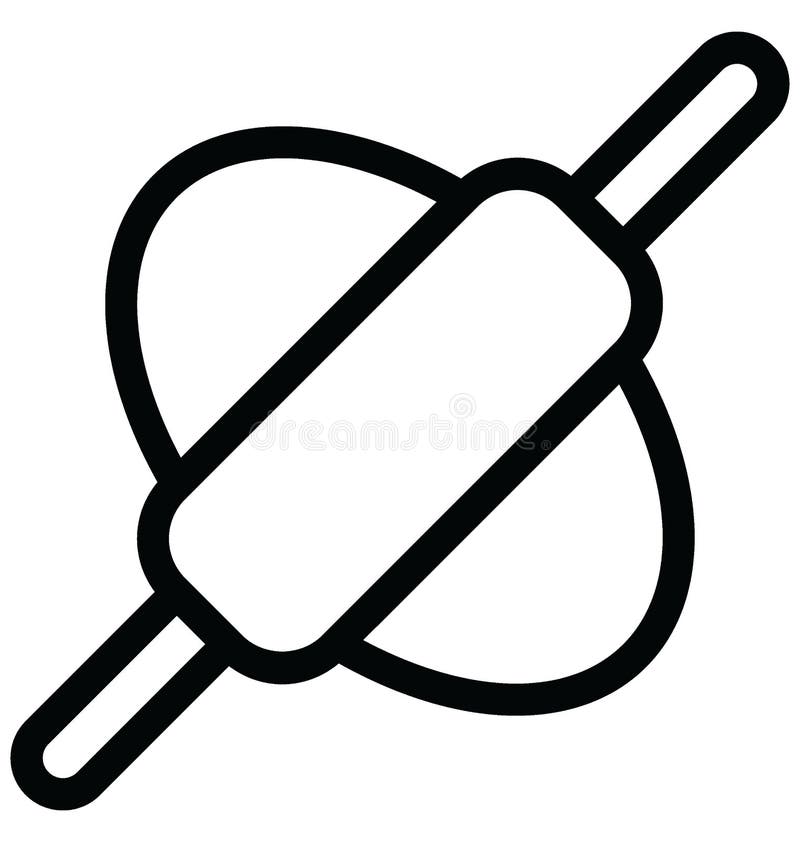 Bread Roller Isolated Vector Icon Which Can Easily Modify or Edit Stock ...