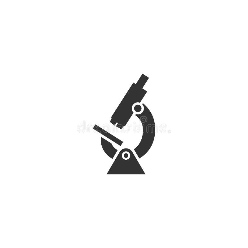 Microscope Black and White Vector Icon Stock Vector - Illustration of ...