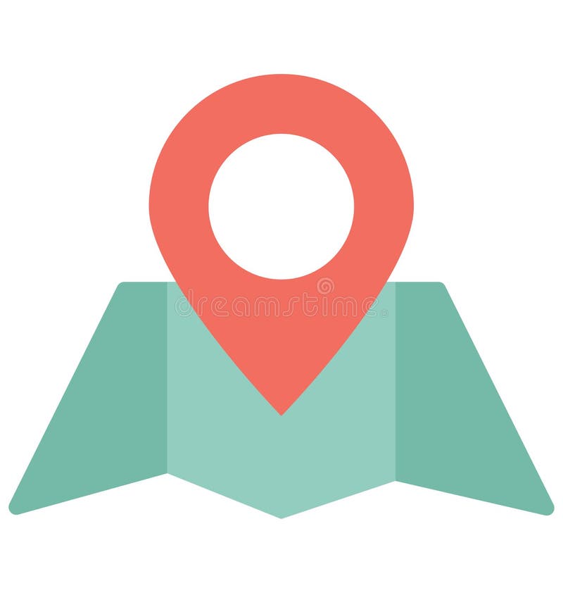 Map Locator Color Isolated Vector Icon Which Can Easily Modify or Edit ...