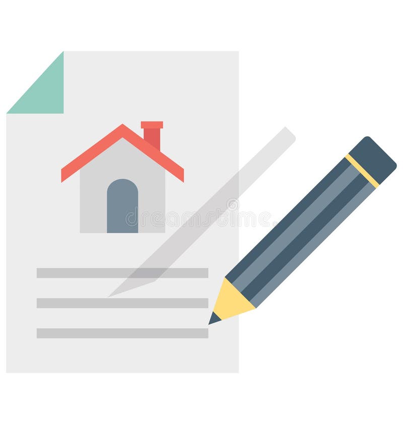 Property Papers Color Vector Icon Which Can Be Easily Modified or Edit ...