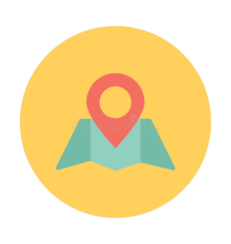 Map Locator Color Isolated Vector Icon Which Can Easily Modify or Edit ...