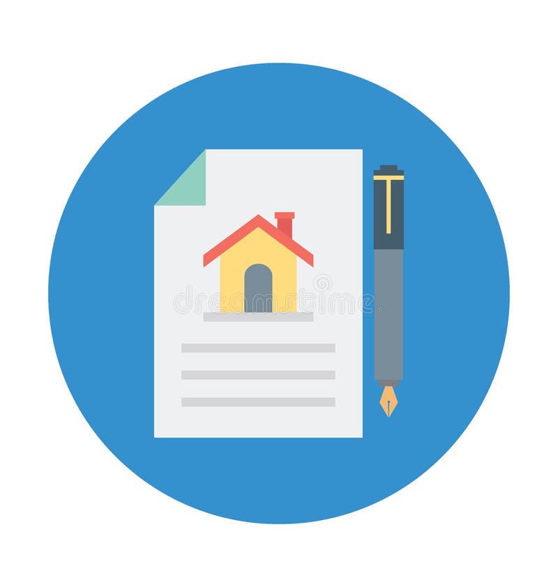 Property Papers Color Isolated Vector Icon Which Can Easily Modify or ...