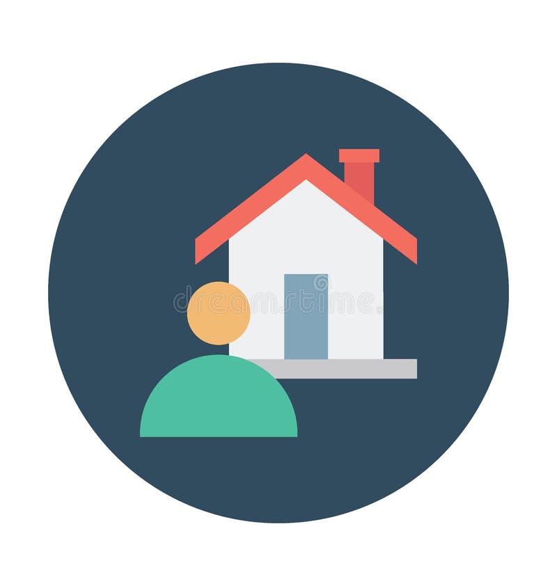 Estate Agent Color Isolated Vector Icon Which Can Easily Modify or Edit ...