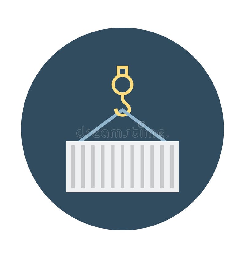 Cargo Container Color Isolated Vector Icon Which Can Easily Modify or ...