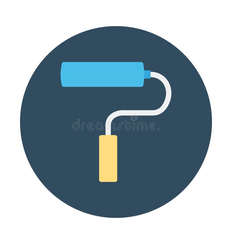 Paint Roller Color Isolated Vector Icon Which Can Easily Modify or Edit ...