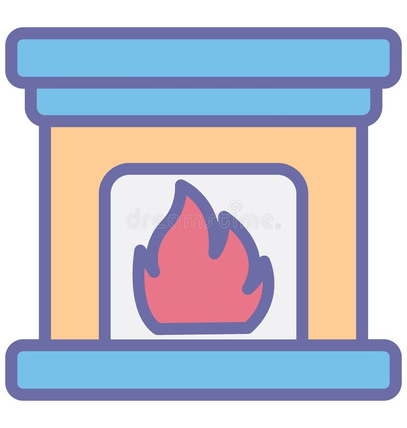 Burning Isolated Vector Icon Which Can Easily Modify or Edit Stock ...