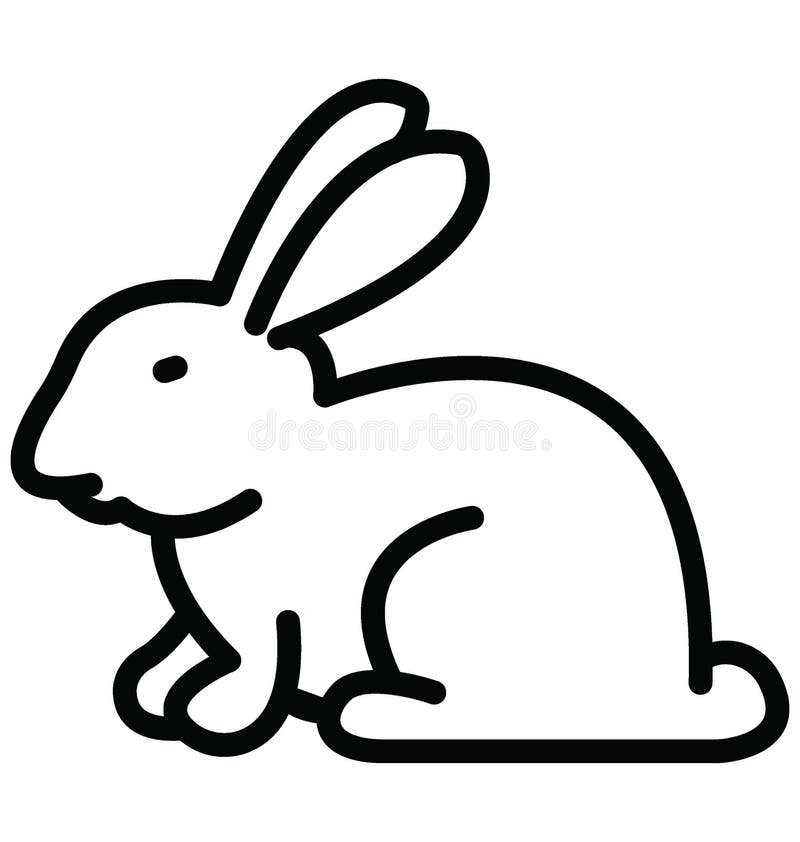 Rabbit Isolated Vector Icon Which Can Easily Modify or Edit Stock ...
