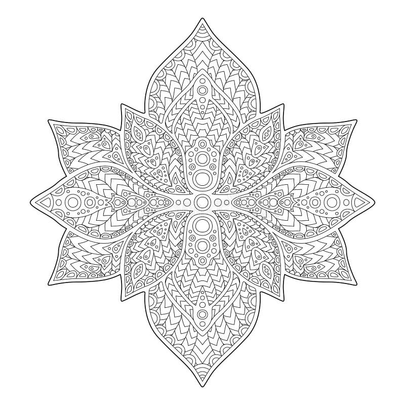 Zen Art for Coloring Book with Floral Pattern Stock Vector ...