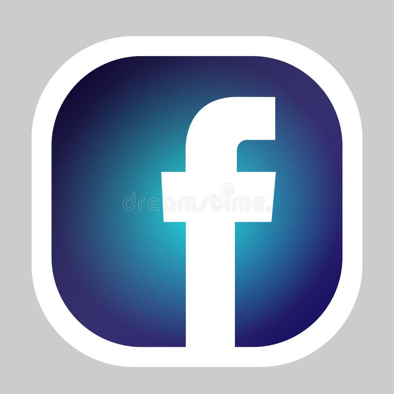 Facebook Logo Icon Vector Illustrations on White Background Editorial ...