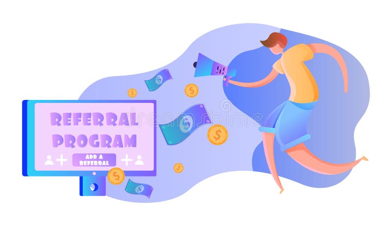 Referral Program Gives Bonuses for Invited Friends Stock Illustration ...