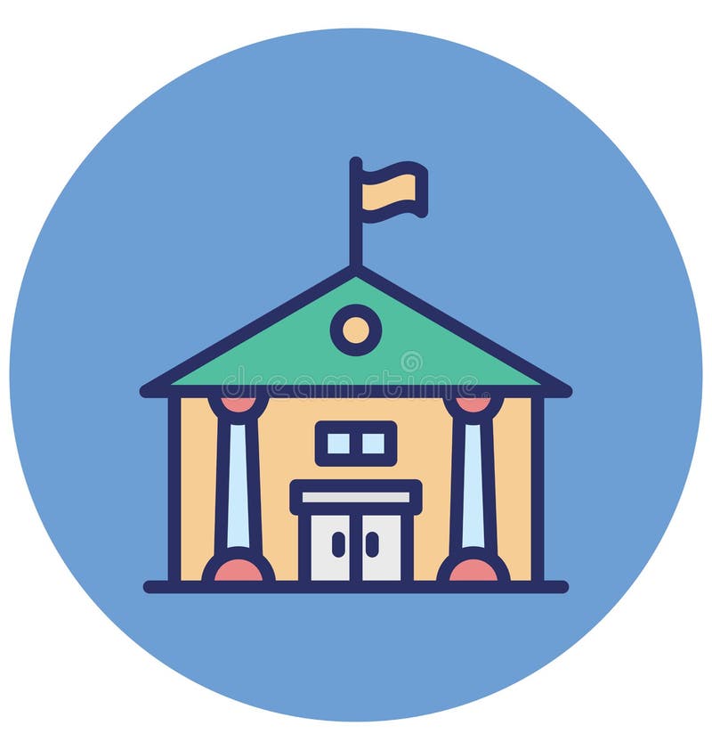 College Isolated Vector Icon Which Can Easily Modify or Edit Stock ...