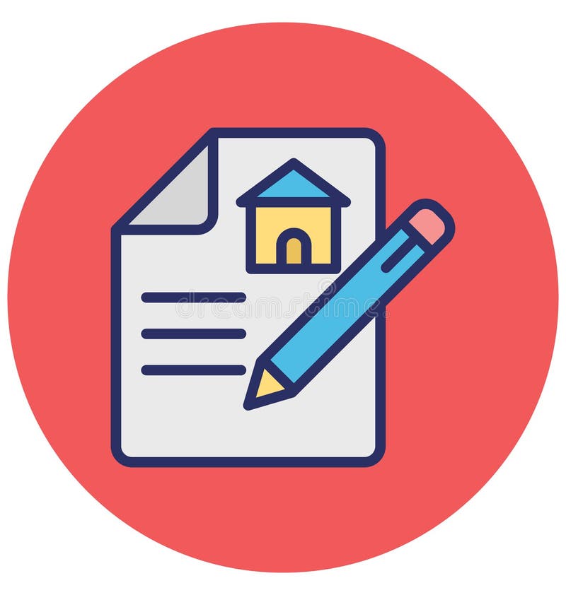 Estate Agreement Isolated Vector Icon Which Can Easily Modify or Edit ...