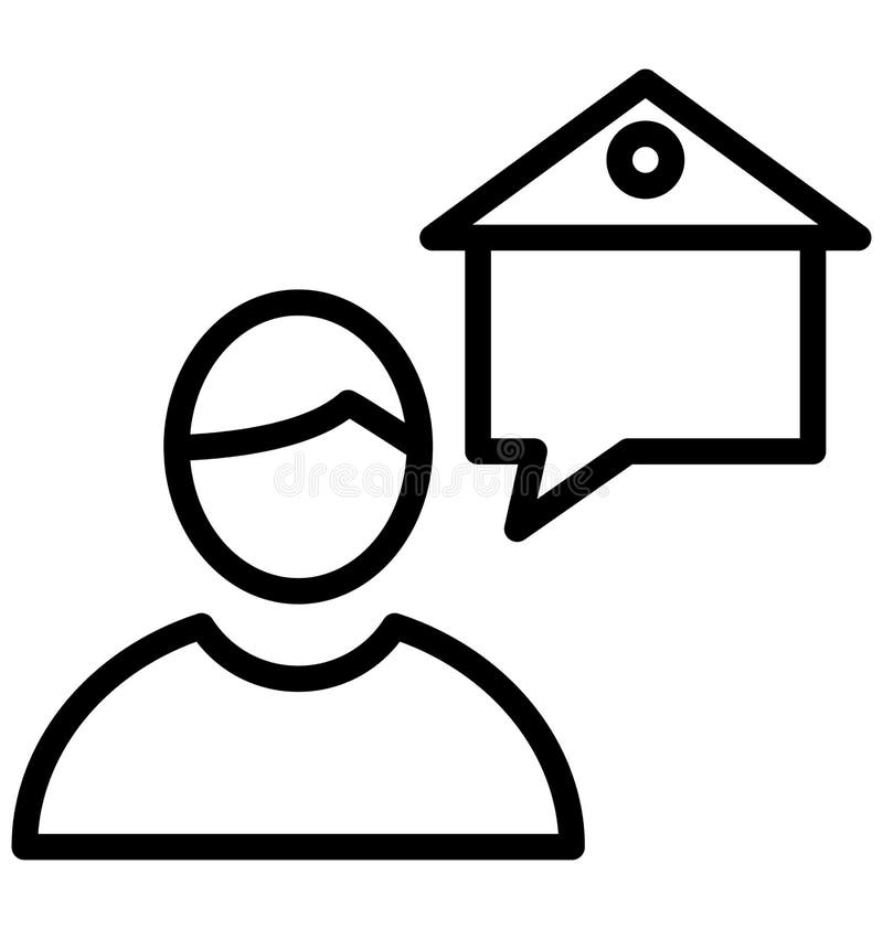 Basic RGB Estate Agent Isolated Vector Icon Which Can Easily Modify or ...