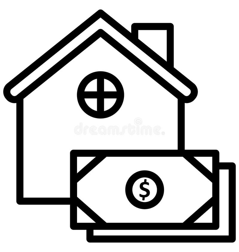 House Cost Isolated Vector Icon Which Can Easily Modify or Edit Stock ...