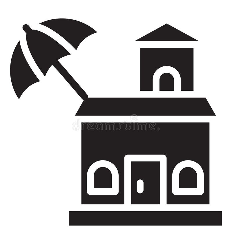 Double Story House Isolated Vector Icon Which Can Easily Modify or Edit ...
