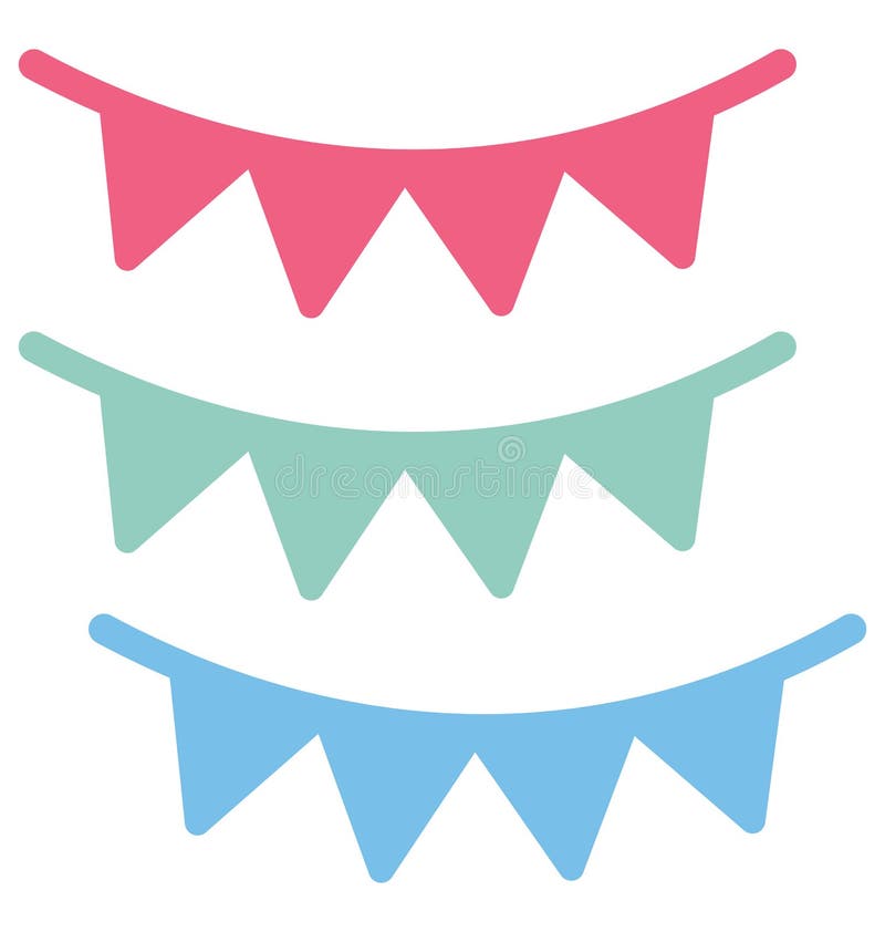 Buntings, Isolated Vector Icon Which Can Easily Modify or Edit Buntings ...