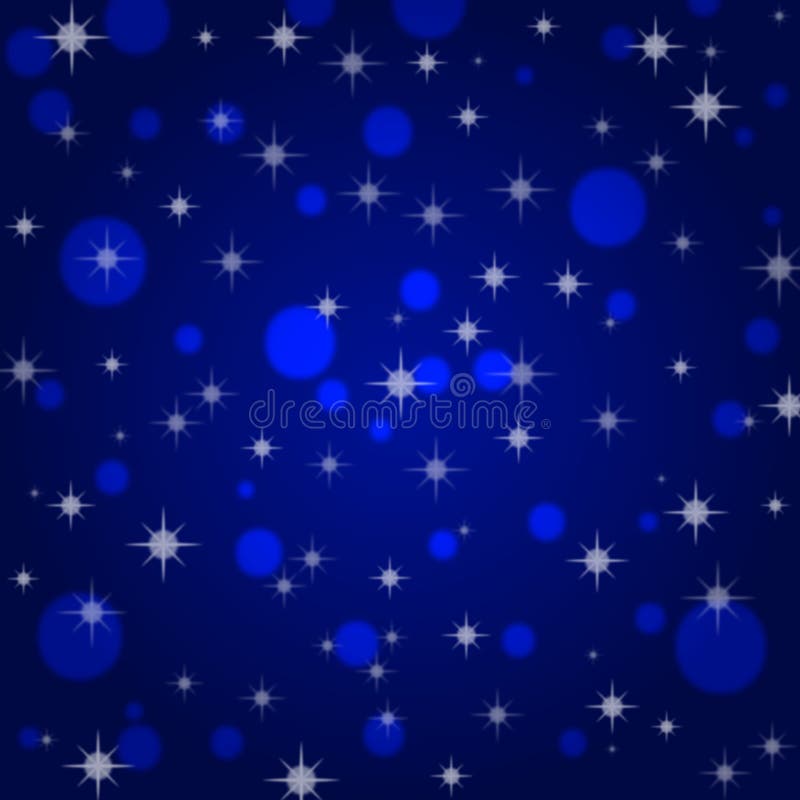 Abstract Twinkle Stars in Blue Background Stock Vector - Illustration ...