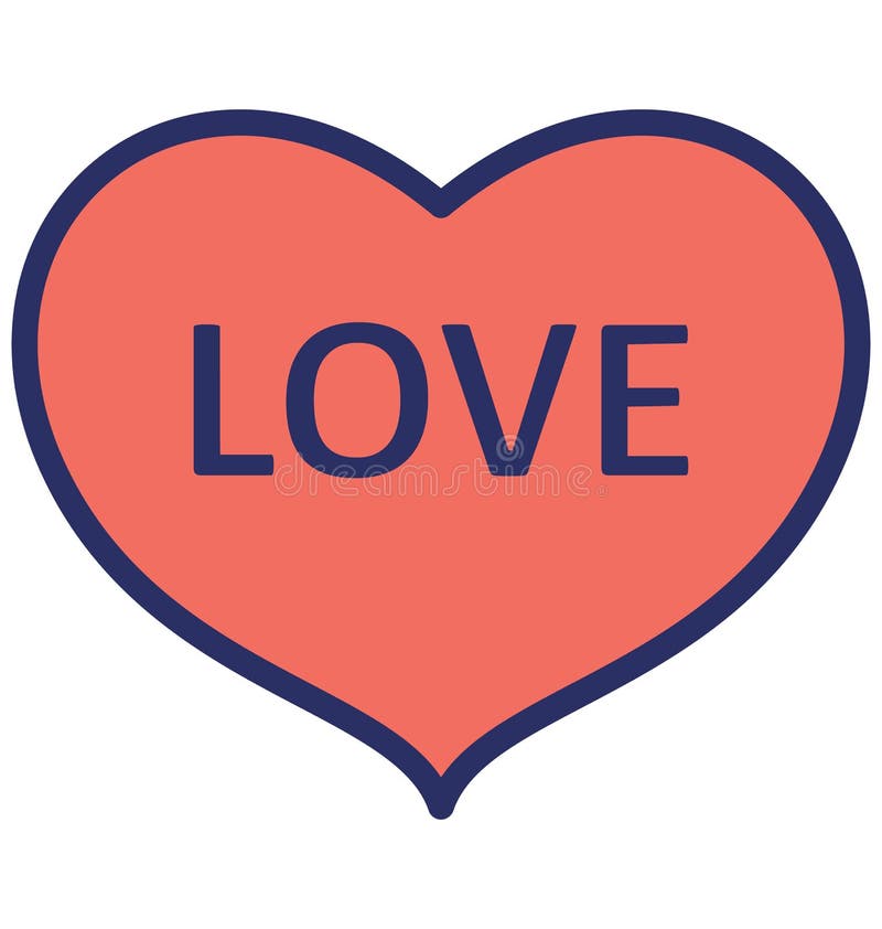 Basic RGB Heart Shape Isolated Vector Icon Which Can Easily Modify or ...
