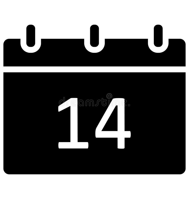 14 February Isolated Vector Icon Which Can Easily Modify or Edit Stock ...