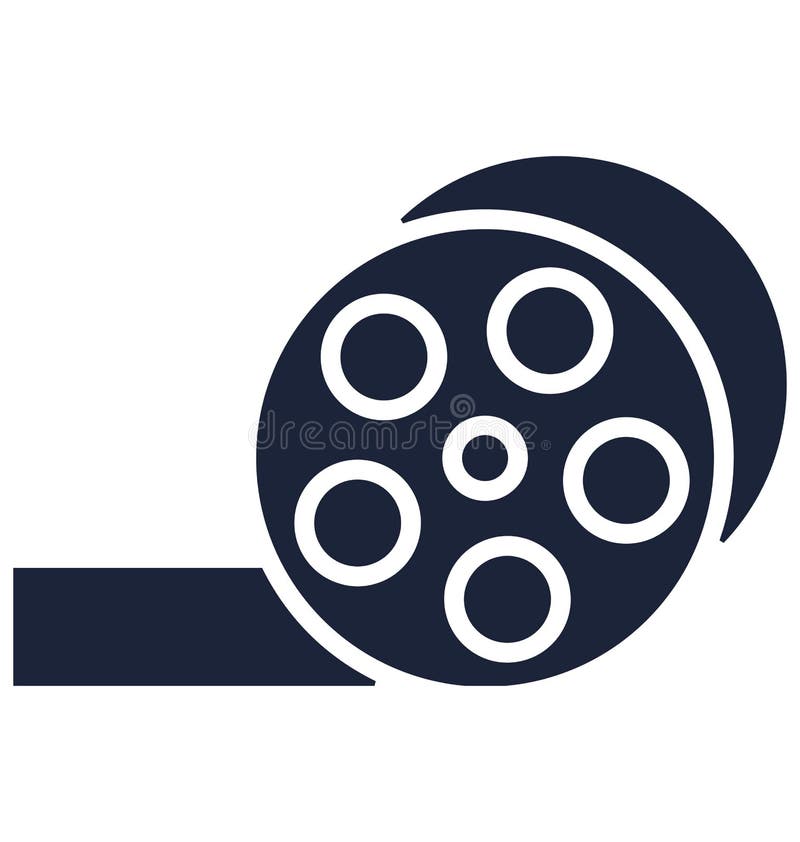Film Reel Isolated Vector Icon Which Can Easily Modify or Edit Stock ...