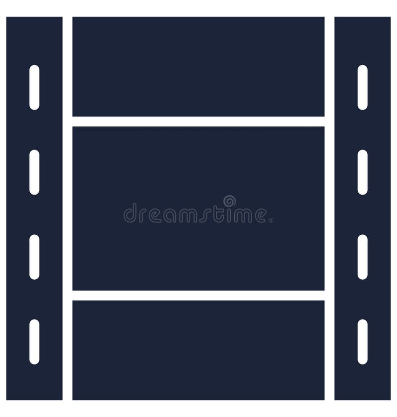 Film Reel Isolated Vector Icon Which Can Easily Modify or Edit Stock ...