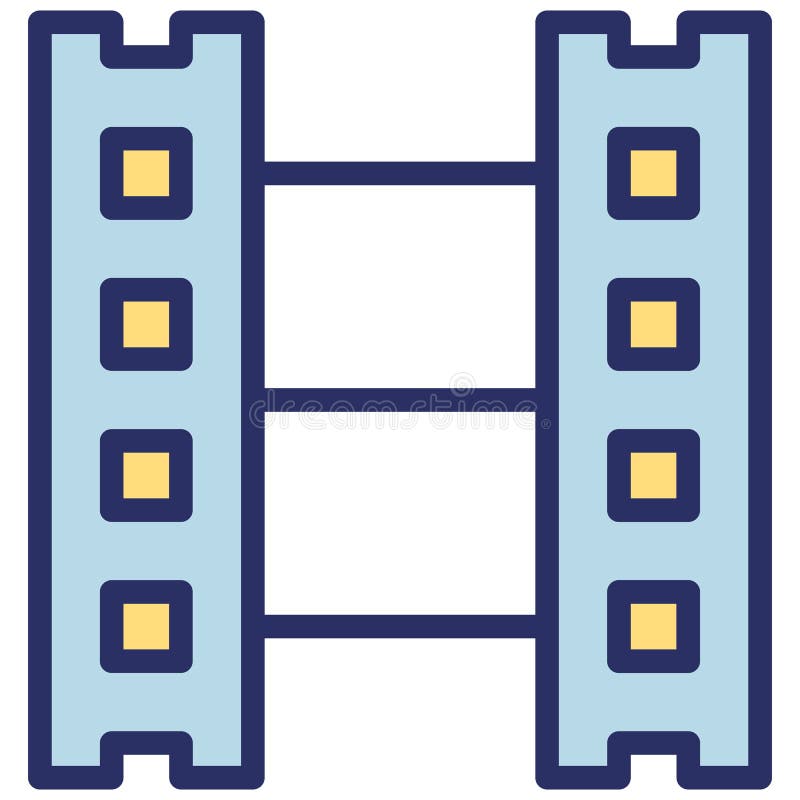 Film Reel Isolated Vector Icon Which Can Easily Modify or Edit Stock ...