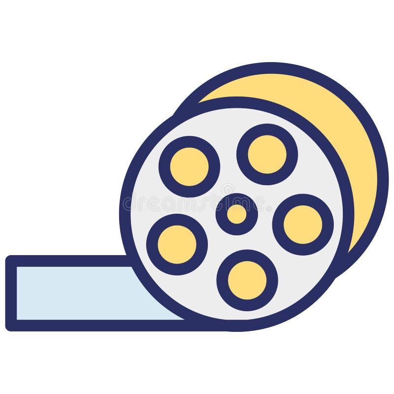 Film Reel Isolated Vector Icon Which Can Easily Modify or Edit Stock ...