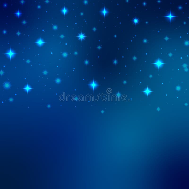 Abstract Twinkle Stars, Lights, Sparkles and Bubbles in Purple and Blue ...