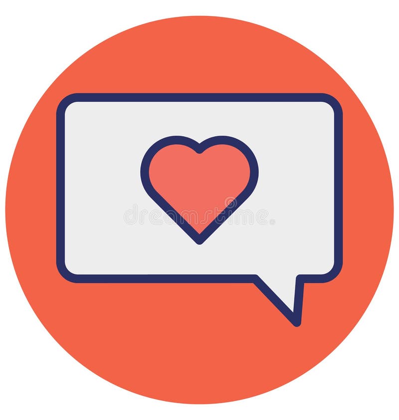 Romantic Chat Isolated Vector Icon that Can Be Easily Modified or Edit ...