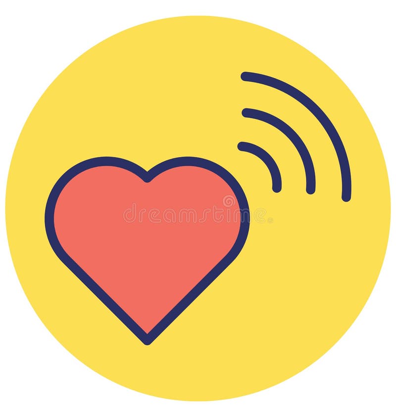 Basic RGB Heart Isolated Vector Icon that Can Be Easily Modified or ...