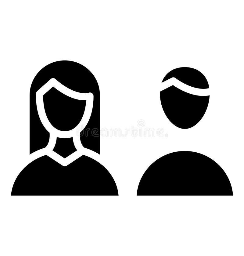 Couple Isolated Vector Icon that Can Be Easily Modified or Edit Stock ...