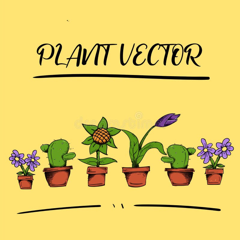 Plant Flower Vector Asset Full HD Stock Vector - Illustration of green ...