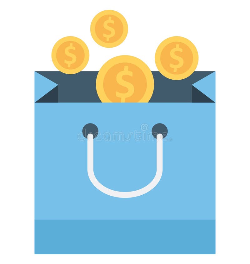 Coins Bag Vector Icon Isolated Vector Icon Which Can Easily Modify or ...