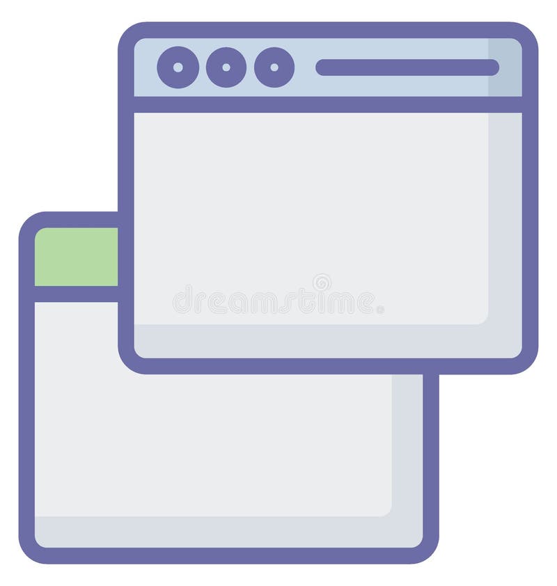 Two Windows Vector Related To Web Browser Windows and Fully Editable ...
