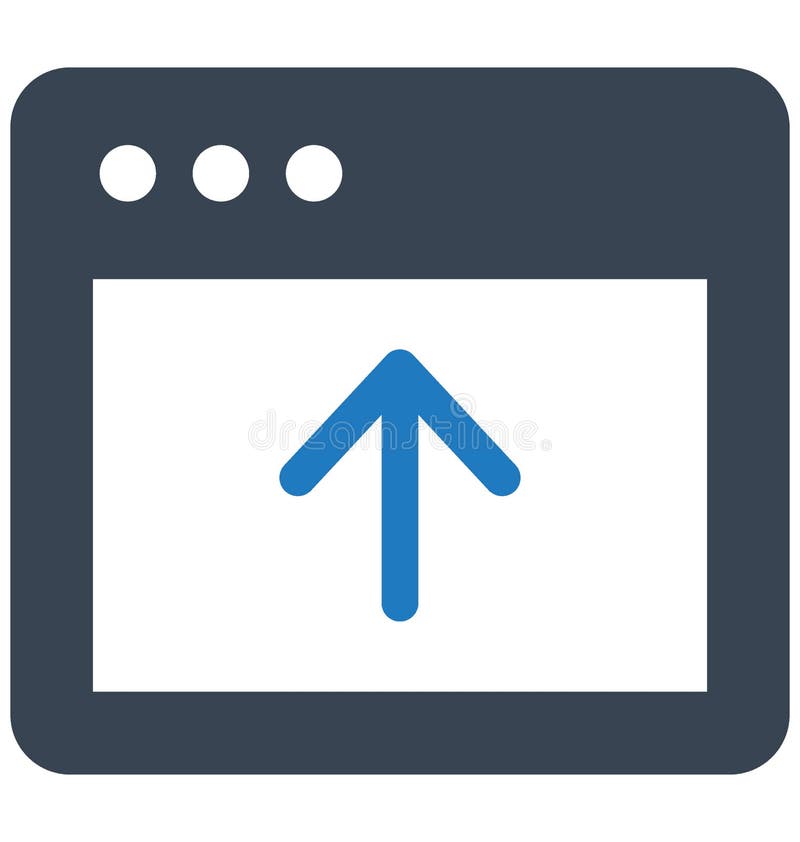 Upload Button Vector Related To Web Browser Windows and Fully Editable ...
