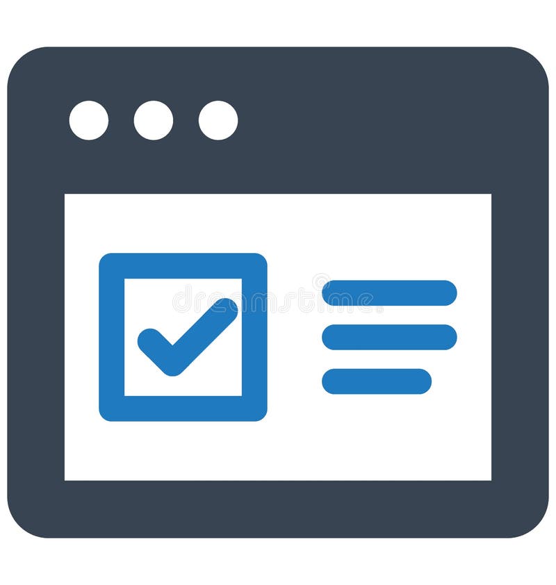 Basic RGB Check Mark Vector Related To Web Browser Windows and Fully ...