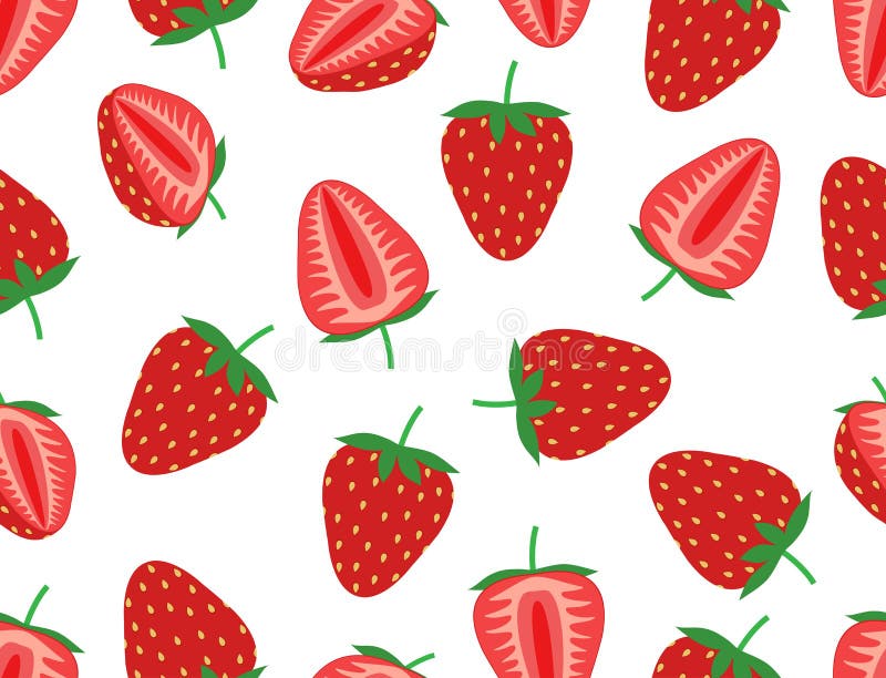 Pattern Seamless Seed Strawberry Texture Stock Illustrations – 538 ...