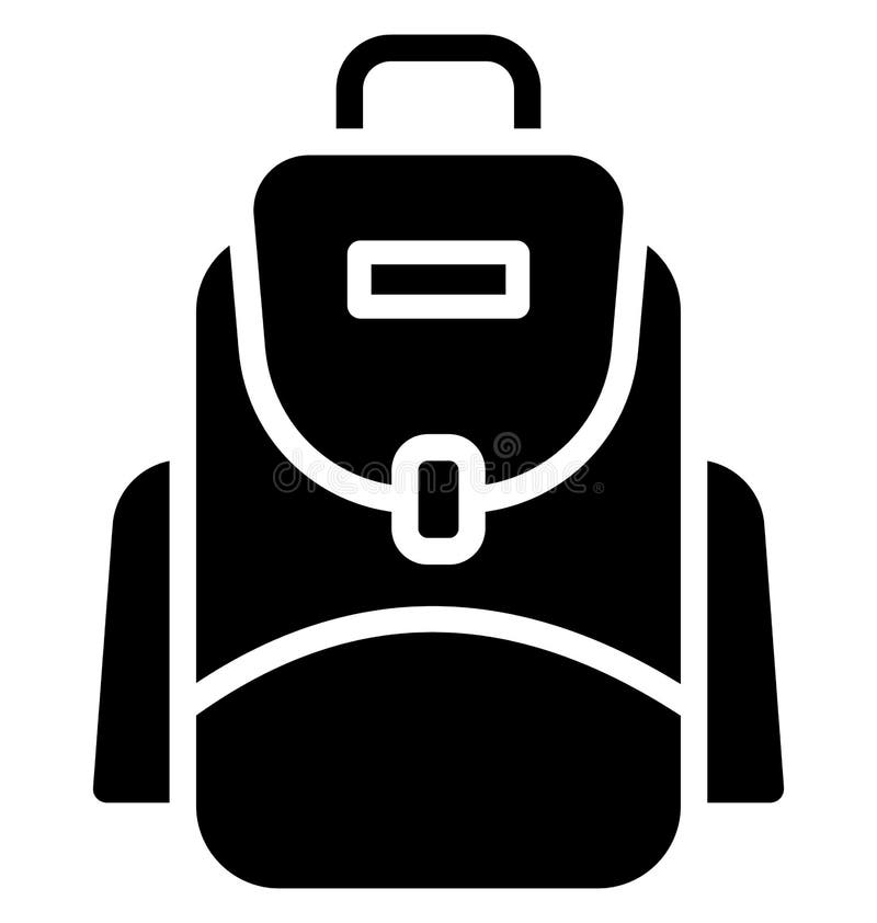 Basic RGB Backpack Isolated Vector Icon Which Can Easily Modify or Edit ...