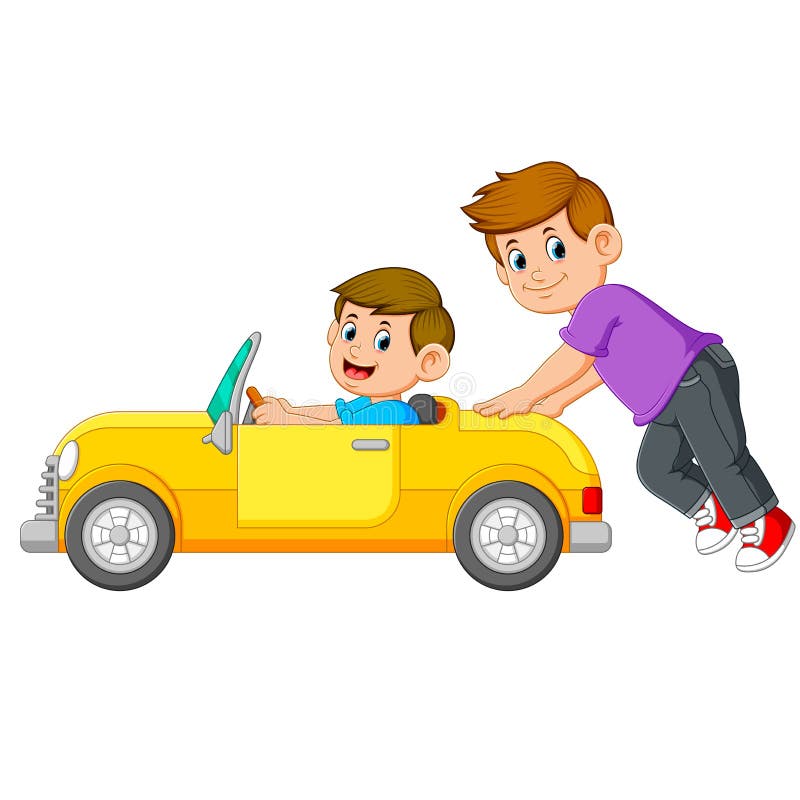 Car Pushing Stock Illustrations – 1,036 Car Pushing Stock Illustrations ...