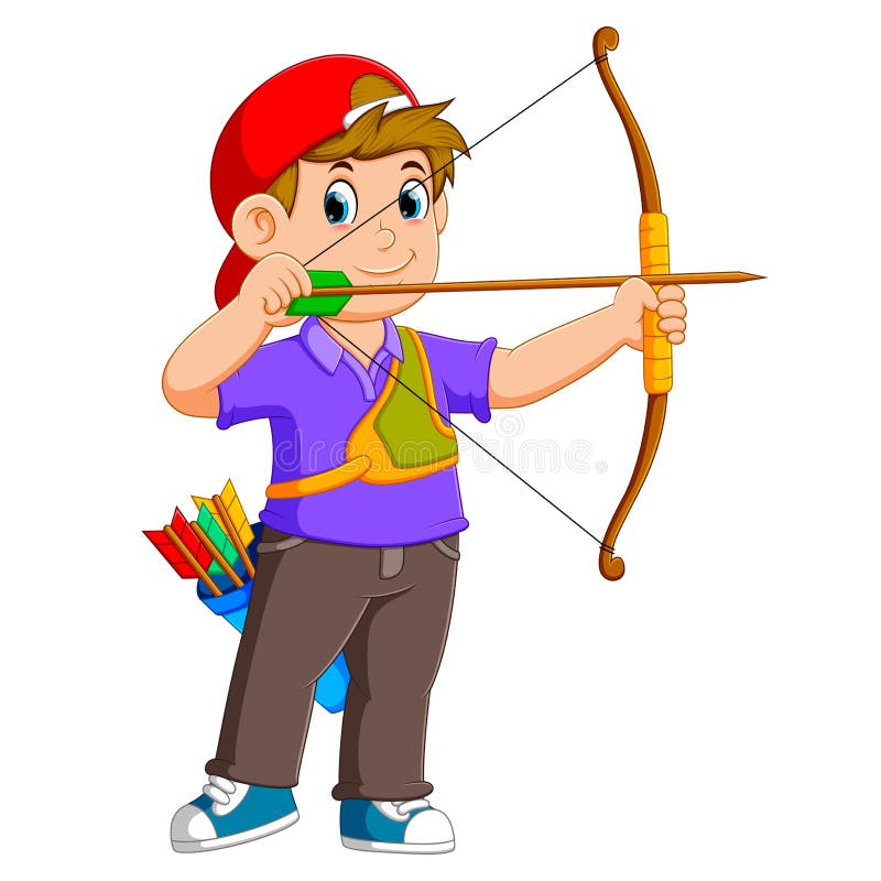 Kids Archery Clip Art Stock Illustrations – 33 Kids Archery Clip Art ...