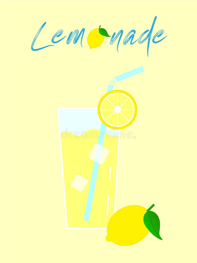 Lemonade Menu Graphic Design Stock Illustration - Illustration of slice ...