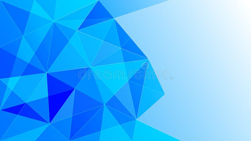 Vector Abstract Blue Gradient Background with Low Poly Pattern Stock ...