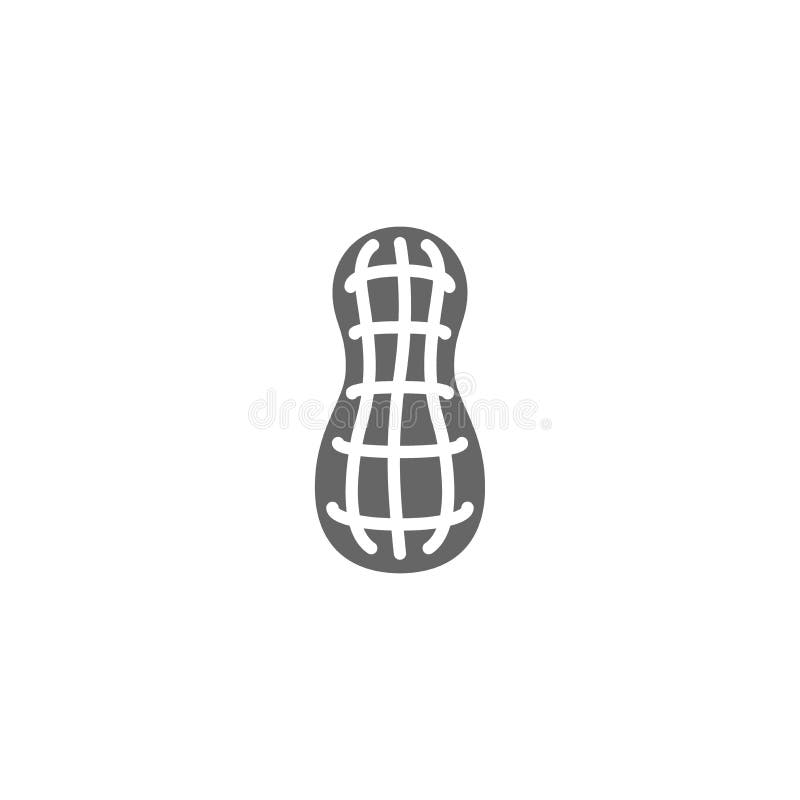Peanut Shell Simple Vector Icon. Stock Vector - Illustration of black ...