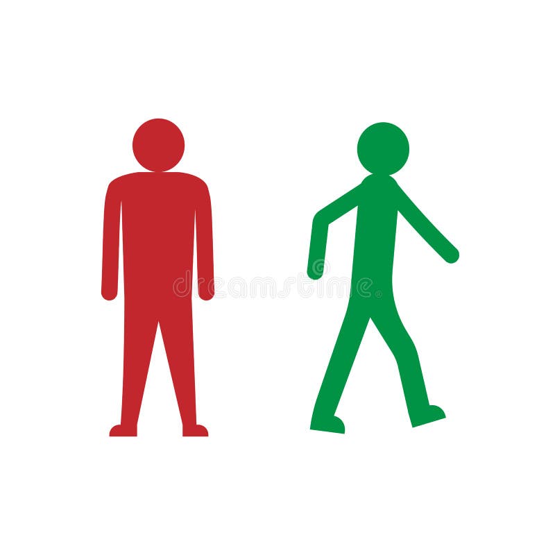 Green and red abstract man stock photo. Image of traffic - 148738168