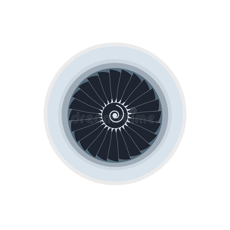 Aircraft Engine, Vector Graphics Stock Illustration - Illustration of ...