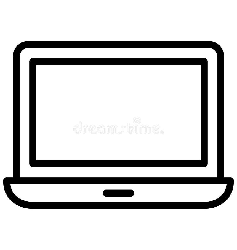 Laptop Isolated Vector Icon Which Can Easily Modify or Edit Stock ...