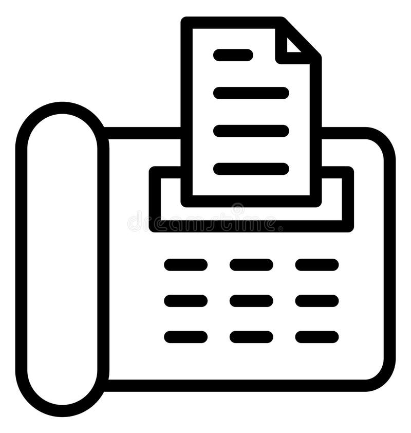 Fax Isolated Vector Icon Which Can Easily Modify or Edit Stock ...