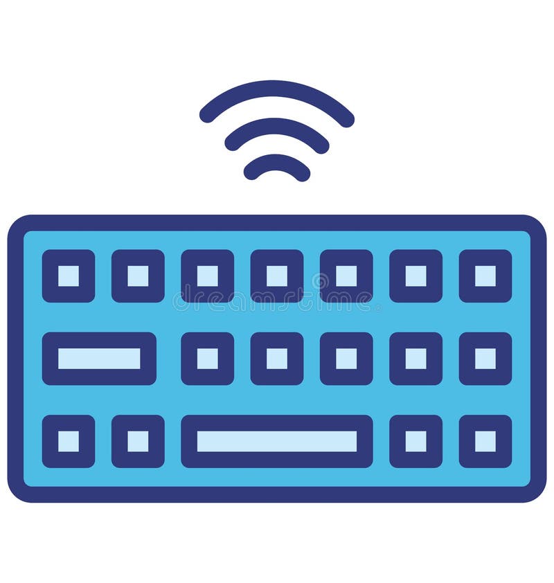 Computer Keyboard Isolated Vector Icon Which Can Easily Modify or Edit ...