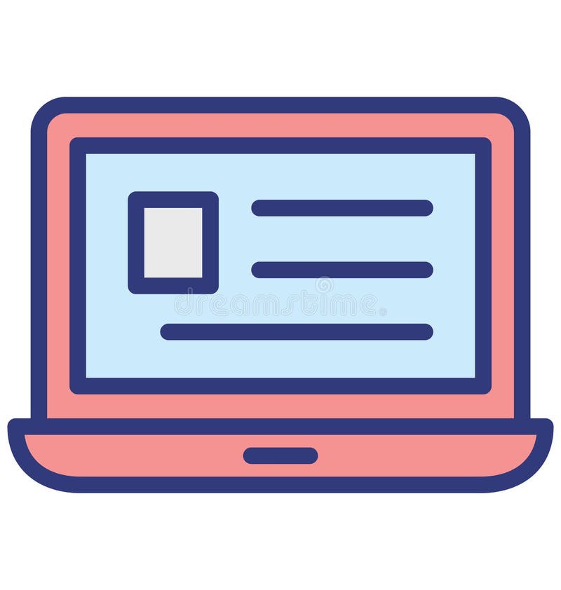 Laptop Isolated Vector Icon Which Can Easily Modify or Edit Stock ...